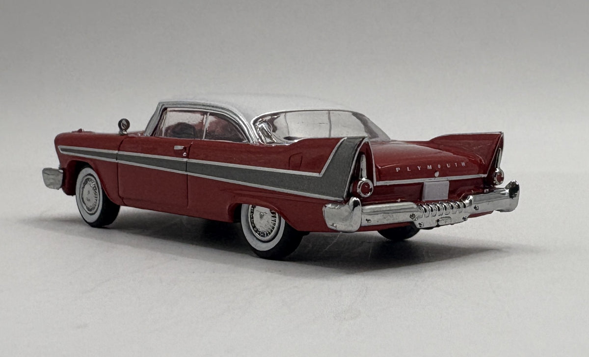 1/87 Scale Brekina Ho 1958 PLYMOUTH FURY RED AND WHITE ROOF – TUFFTRUCKS SCALE MODELS