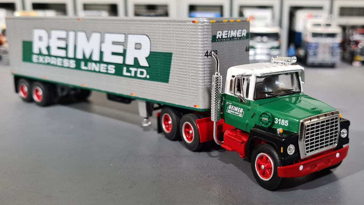 1/64 Scale Ford Lt9000 Reimer Express Lines With Vintage Trailer 60-12 ...