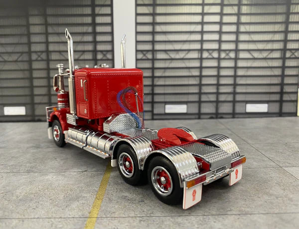 Iconic Replicas 1/50 Scale Sar Kenworth Lowline In Red With Red Chassi ...
