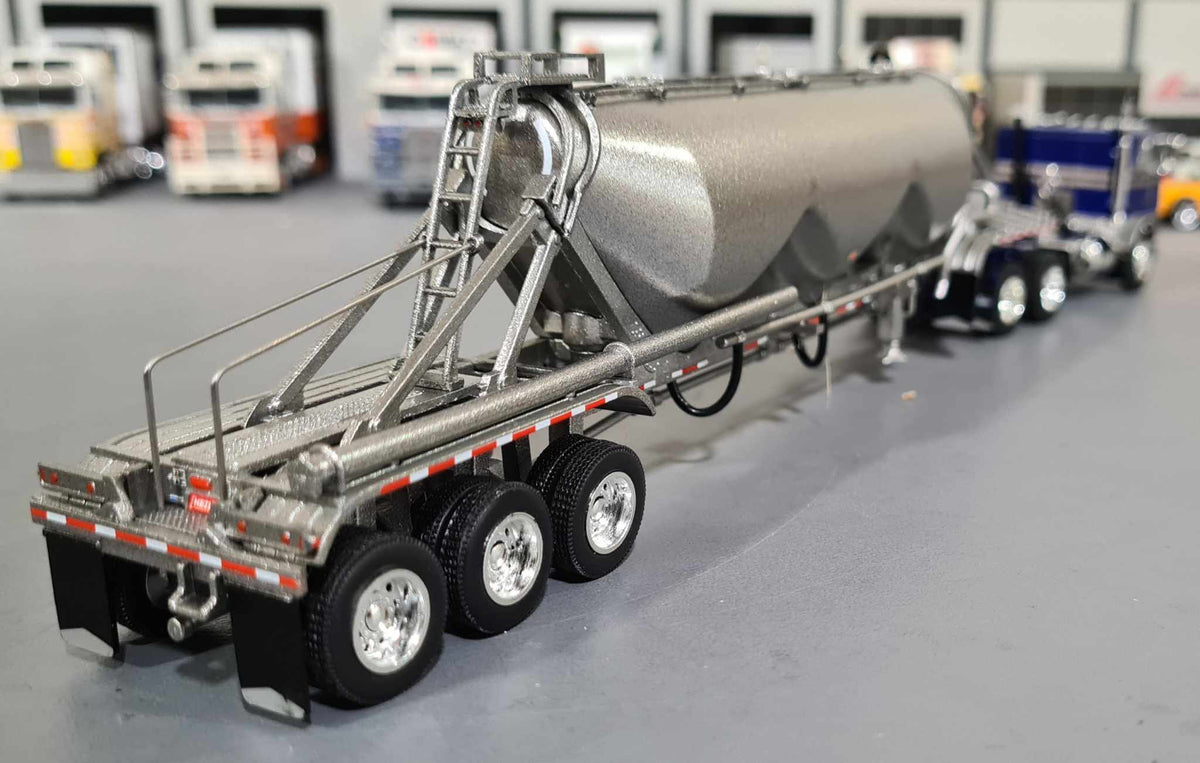 1/64 DCP FREIGHTLINER COE IN BLUE/SILVER WITH 3 DROP PNEUMATIC TANKER ...
