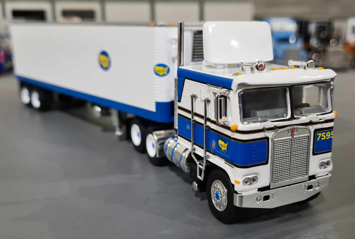 DCP / FIRST GEAR KENWORTH K100 SHAFFER TRUCKING WITH VINTAGE 40FT BOGI ...