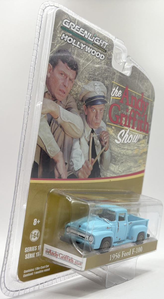 1/64 GREENLIGHT 1956 FORD F-100 THE ANDY GRIFFITH SHOW BLUE NEW ON CAR ...