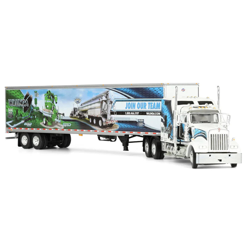 1/64 Dcp / First Gear Kenworth W900L AERO WALINGA With Dry Van Trailer ...