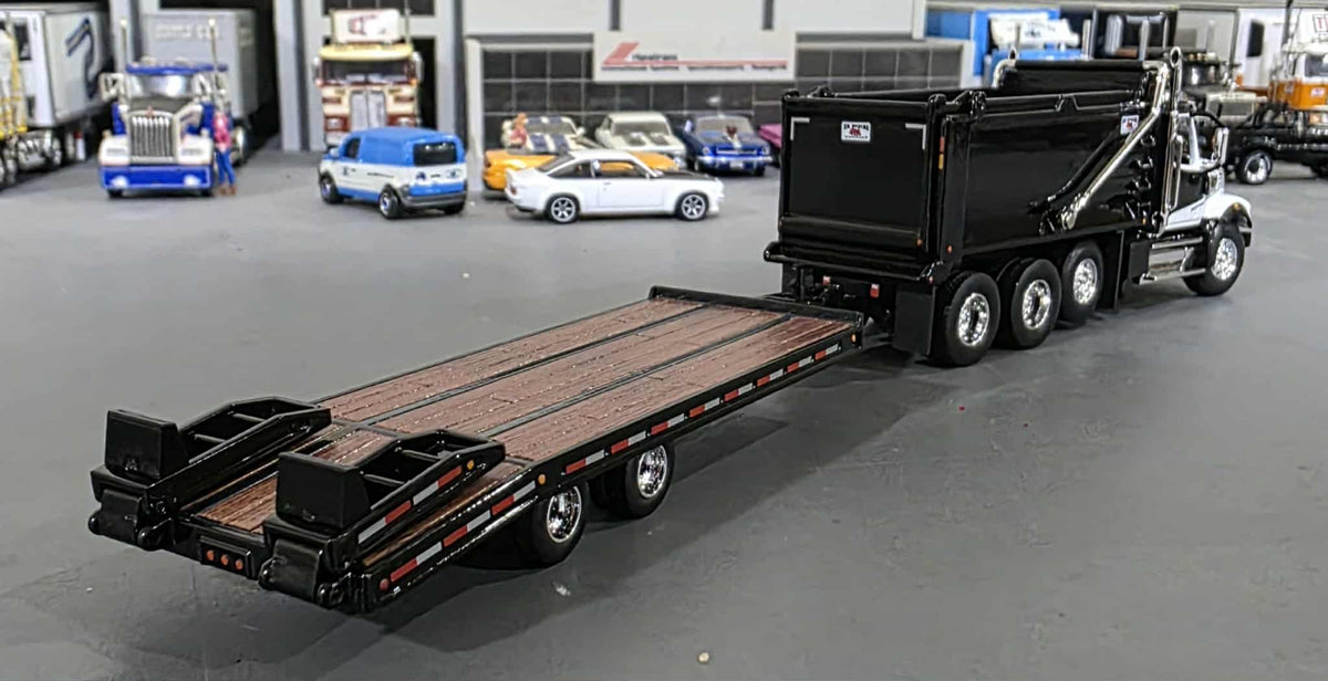 1/64 DCP / FIRST GEAR WESTERN STAR BLACK/WHITE TANDOM TIPPER AND BEAVE ...