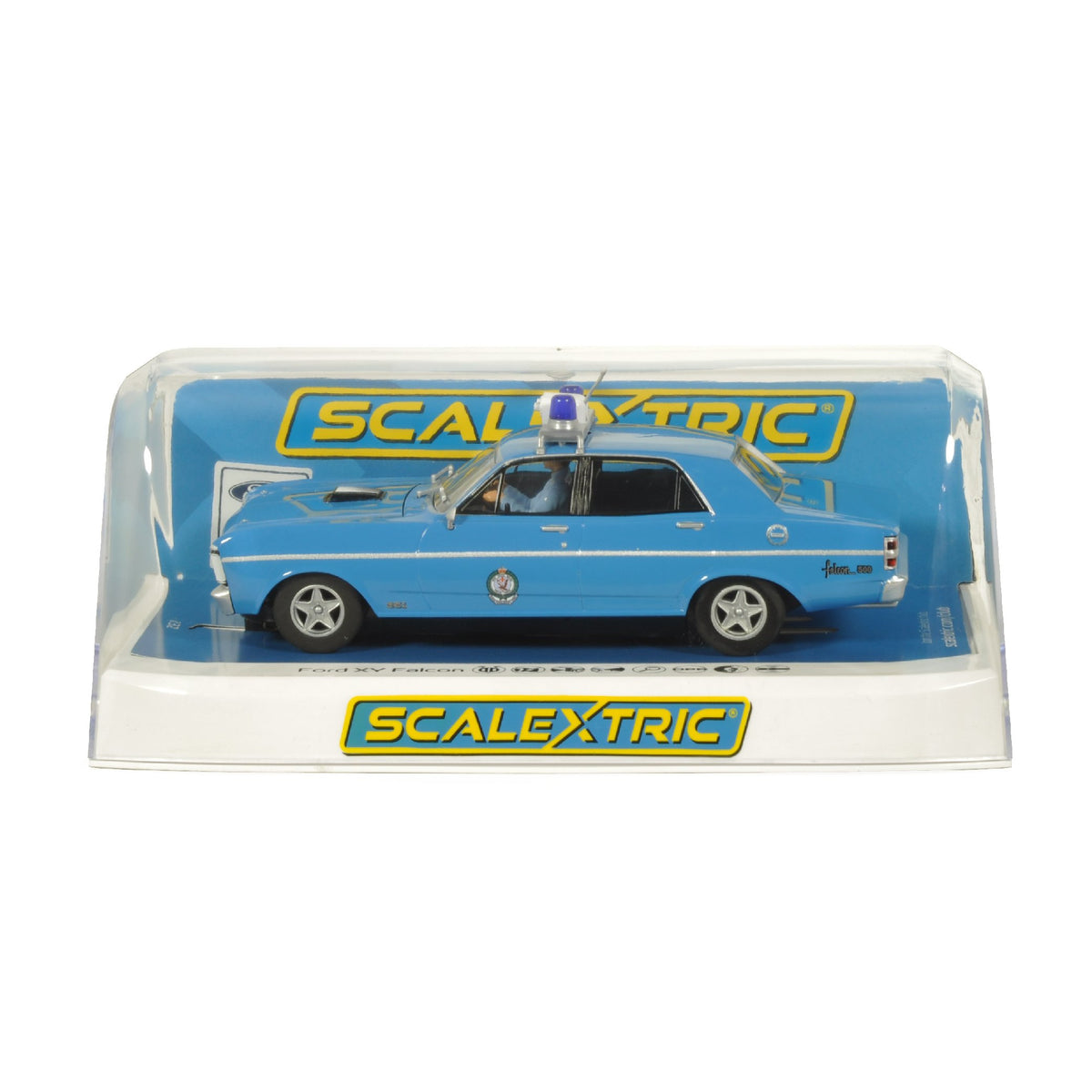 SCALEXTRIC FORD FALCON XY NSW POLICE SLOT CAR NEW IN DISPLAY CASE ...