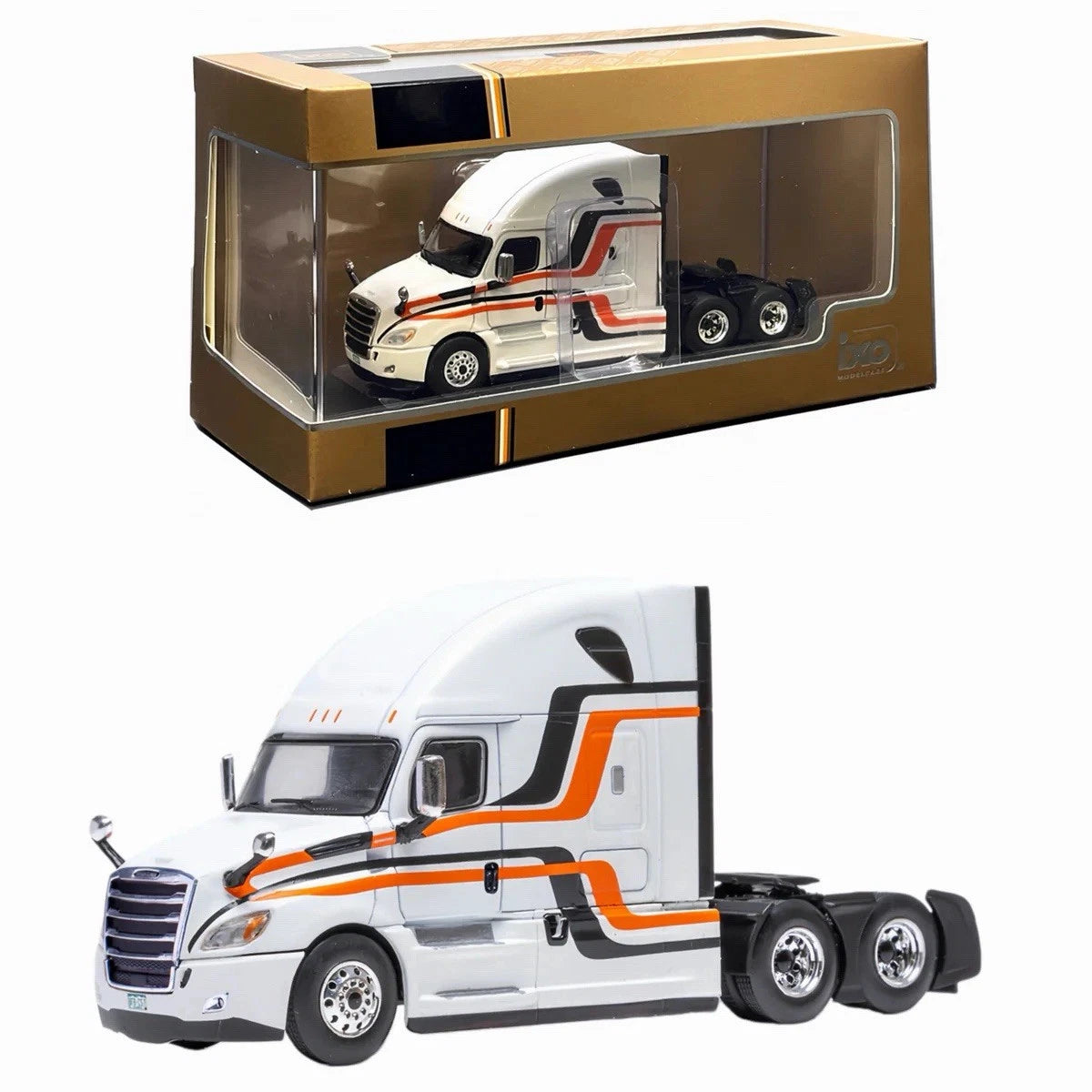 1/64 Scale IXO 2018 Freightliner Cascadia Prime Mover WHITE WITH STRIP ...