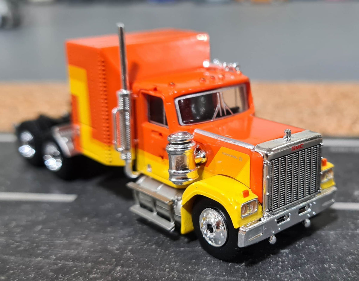 1/87 SCALE BREKINA HO GMC ORANGE AND YELLOW – TUFFTRUCKS SCALE MODELS