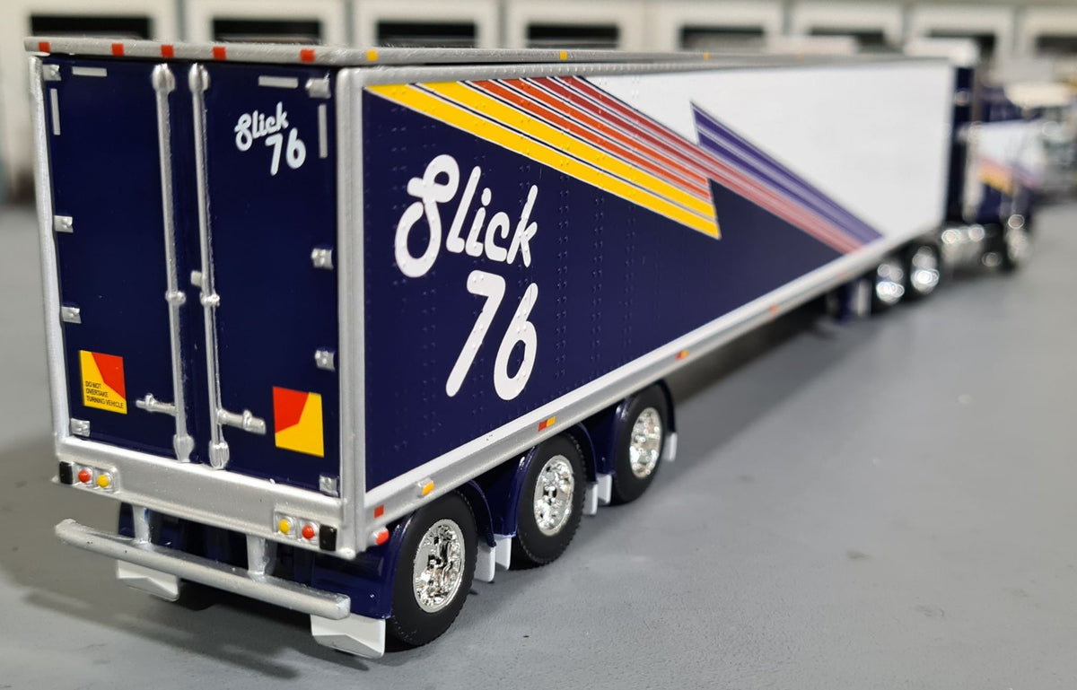 DCP / FIRST GEAR K100 KENWORTH SLICK 76 WITH TRI AXLE TRAILER*****60-1 ...